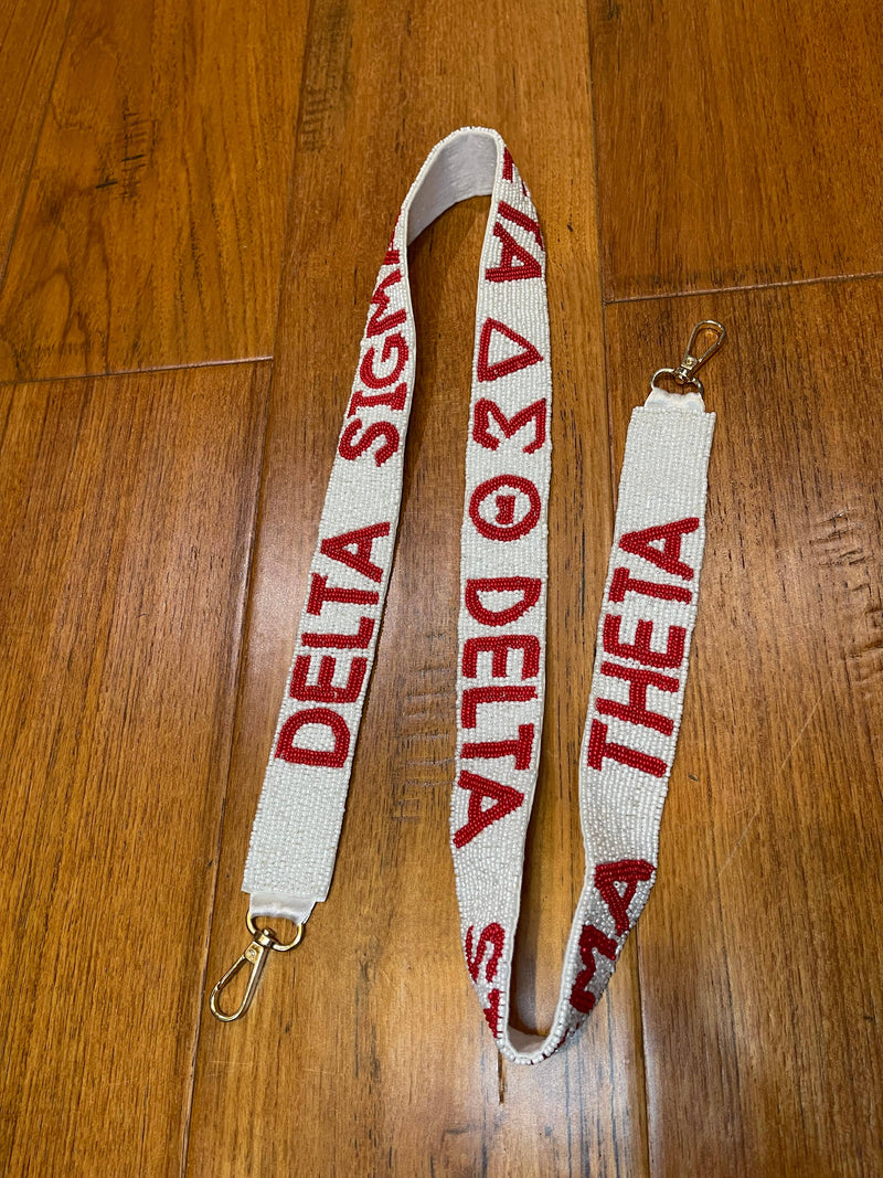 Red and White Delta Sigma Theta Sorority Purse Strap – Heart 2 Home Gifts