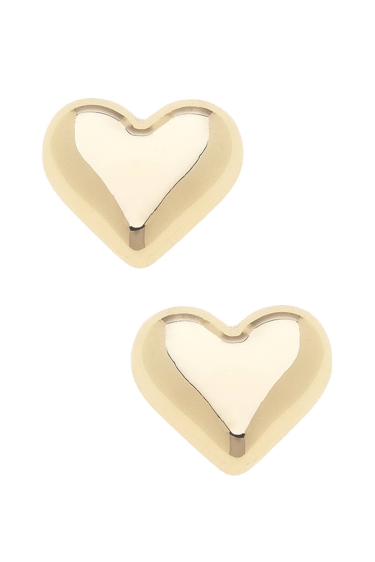 Tatum Heart Stud Earrings in Shiny Gold – Heart 2 Home Gifts