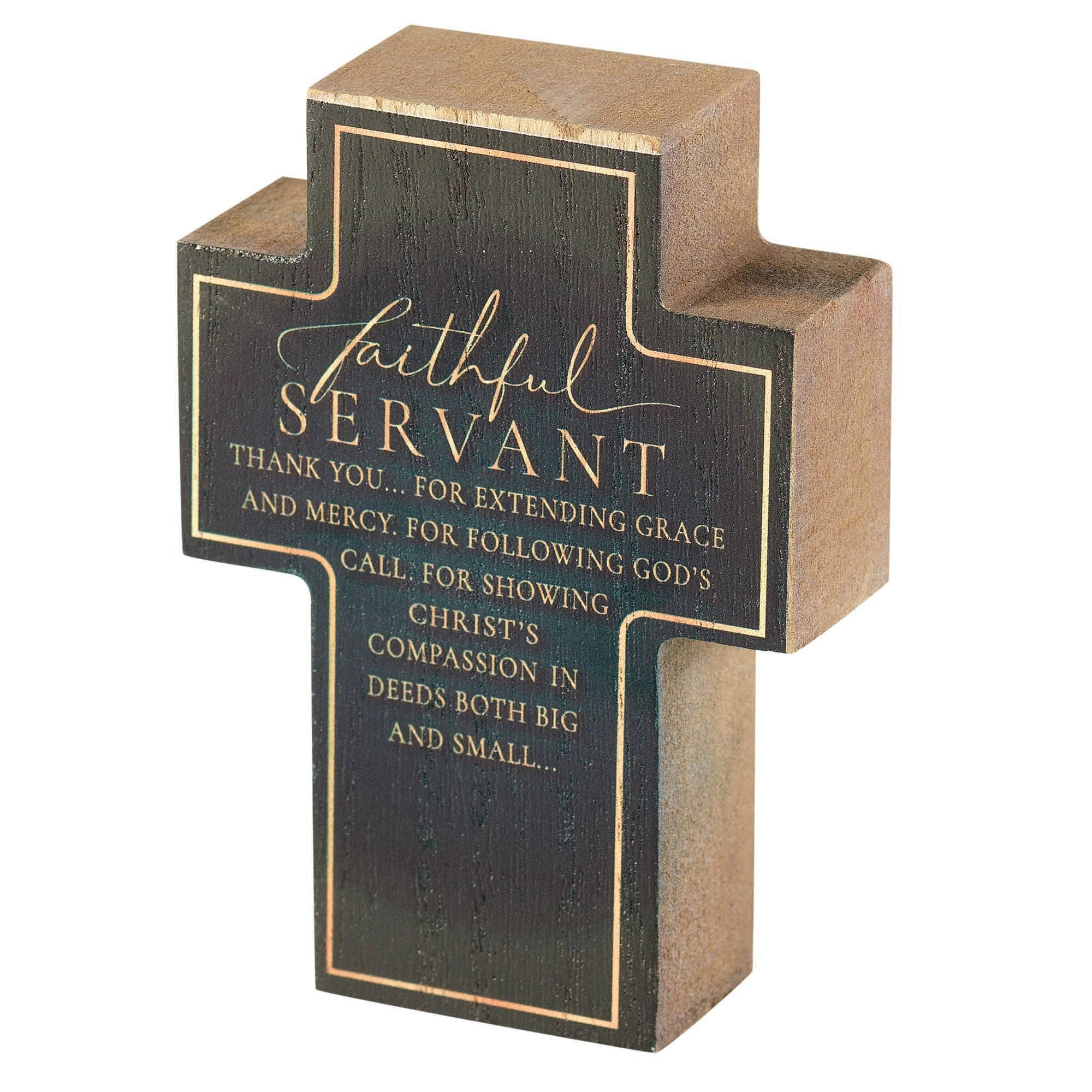 CROSS TABLETOP FAITHFUL SERVANT POEM – Heart 2 Home Gifts